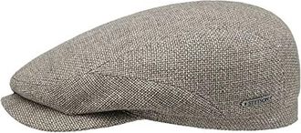 Stetson Casquette avec Lin Taleco Wool Femme/Homme - Made in The EU Laine Gavroche en Visiere, Doublure, Doublure Ete Printemps-ete - 61 cm Gris-Beige
