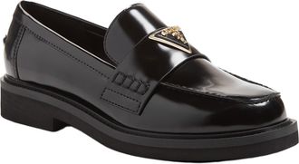 Guess Damen Fabulon Flache Sandale, Schwarz 001, 37.5 EU