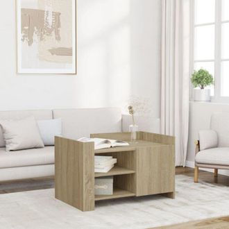 vidaXL vidaXL Table basse chêne sonoma 80x50x50 cm bois dingénierie