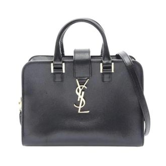 Saint Laurent Pre-owned Baby Monogram Cabas 2way Leather Handbag - - Pre-owned - Damen - Schwarzk - ONE SIZE