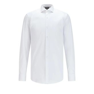 HUGO BOSS Langarmhemd - - Shirts - Herren - Wei&szlig; - 5XL