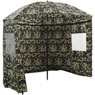 vidaXL vidaXL Umbrella de p&ecirc;che Camouflage 240 x 210 cm Polyester Oxford