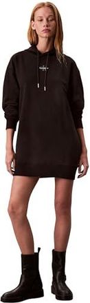 Calvin Klein Sweat &agrave; Capuche Femme Premium Terry Long, Noir (Black), XS