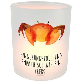 Mr. & Mrs. Panda Kerze Sternzeichen Krebs - Geschenk, Tierkreiszeichen, Kerzenlicht, Windlicht Deko, Geschenk Juli, Windlicht Dekorieren, Aszendent