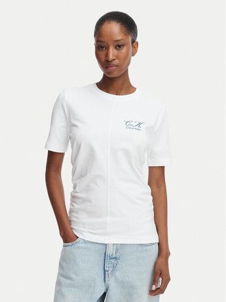 Calvin Klein Jeans T-Shirt LV047G808G Wei&szlig; Slim Fit