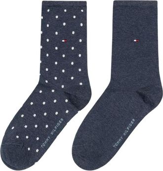 Tommy Hilfiger Femme, Sous-v&ecirc;tements, Bleu, Taille: S Sous-v&ecirc;tements en m&eacute;lange de coton &agrave; pois