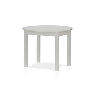 Smart Esstisch Rund 100 cm Weiß, Küchentisch ausziehbar bis 140 cm, Esszimmertisch aus Holzwerkstoff inkl. erweiterbare Auszugsplatte, moderner Tisch für bi