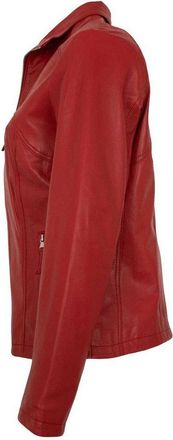 Maddox Lederjacke Diana MADDOX - Damen Lederjacke Lammnappa rot