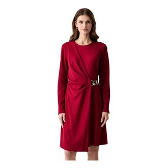 Joseph Ribkoff Scuba Crepe A-Linien Wickelkleid - - Dresses - Damen - Rosa - M