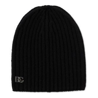 Dolce & Gabbana Strickm&uuml;tze Englisch - - Accessories - unisex - Schwarzk - ONE SIZE