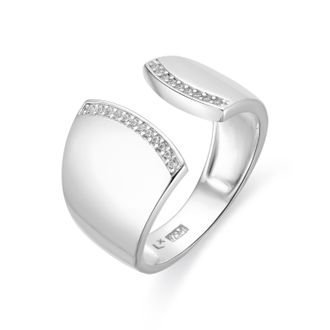 Luxenter Ring in 925er Sterlingsilber-Rhodium-Finish - Kensi