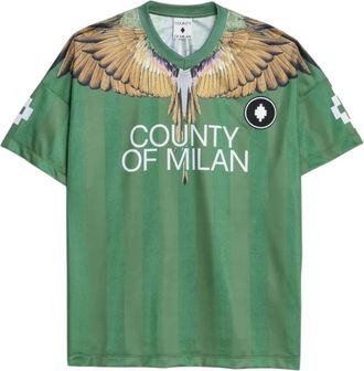 Marcelo Burlon Homme, Tops, Vert, Taille: L S6Cmmath086 T-Shirt