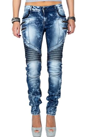 Cipo & Baxx Damen Jeans WD361-bans Blau W29/L32