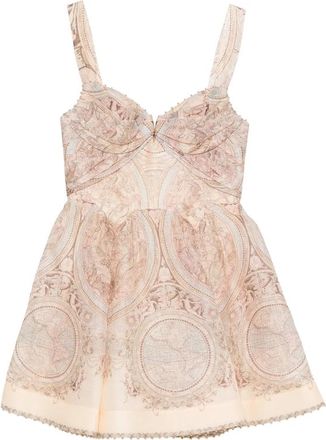 Zimmermann Graphic-print Flared Mini Dress