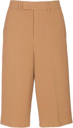 Federica Tosi Femme, Shorts, Brun, Taille: 42 FR Bermuda No Pinces en Cady