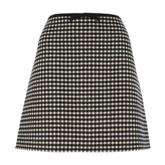 Valentino Garavani Minirock aus karierter Wolle und Kaschmir - - Skirts - Damen - Schwarzk - M