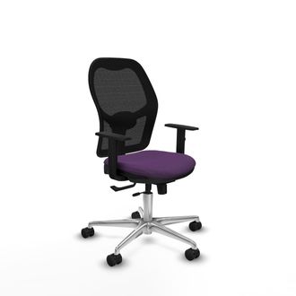 Piqueras y Crespo B&uuml;rostuhl mit Lendenwirbelst&uuml;tze Jorquera mit 1D-Armlehnen, ausgestattet mit Syncro/Traslack und eingespritztem Schaum. Mit Rollen von 65 mm Nylon, Sc