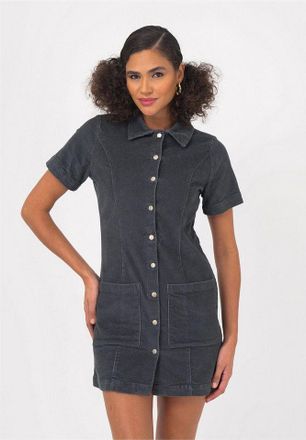 Freshlions Jeanskleid Delilah (1-tlg) mit kurzen &Auml;rmeln