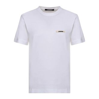 Jacquemus Femme, Tops, Blanc, Taille: 38 FR Le T-shirt Le Grosgrain