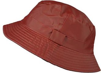 Toutacoo Bob de Pluie Aspect Nylon, Chapeau de Pluie (Bordeaux Taille L)