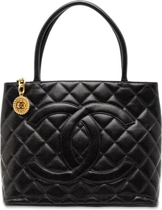 Chanel Shopper - Caviar Medallion Tote - Gr. unisize - in Schwarz - f&uuml;r Damen