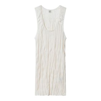 Toteme Crinkled Knit Tank - - Dresses - Damen - Beige - M
