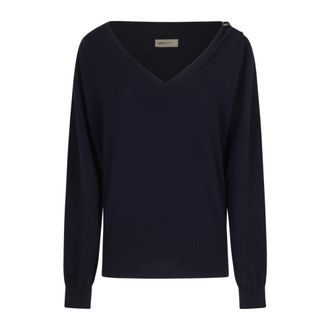Alberta Ferretti Luxuri&ouml;se Cashmere Pullover - - Knitwear - Damen - Blau - 2XL