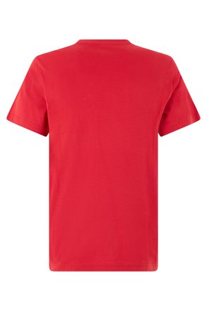 Moncler Logo-Patch Cotton T-Shirt - Red