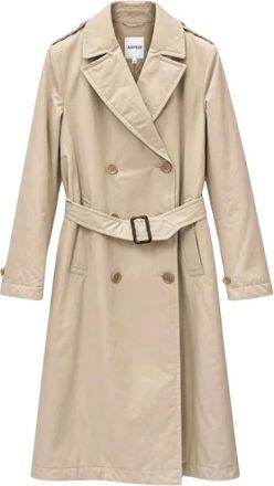 Aspesi Thermore-Wattierter Baumwollmischungs-Canvas-Mantel - - Coats - Damen - Beige - XS