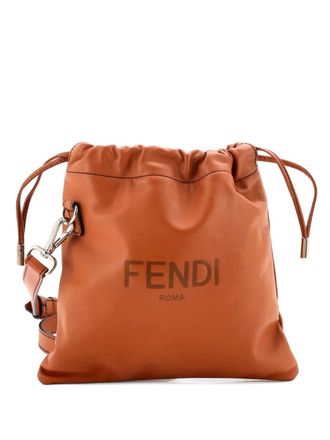 Fendi mini sac &agrave; bandouli&egrave;re Pack Pouch en cuir - Marron