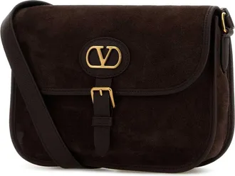 Valentino Garavani Antibes Suede Crossbody Bag - Brown