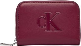 Calvin Klein Femme, Accessoires, Rouge, Taille: ONE Size Portefeuille Zipp&eacute; avec Compartiments Int&eacute;rieurs