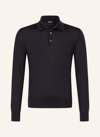 Ermenegildo Zegna Zegna Strick-Poloshirt Mit Seide blau