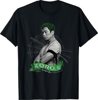 OnePiece Roronoa Zoro Live Action Strohhut Piratenj&auml;ger T-Shirt