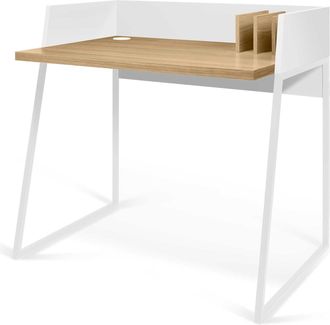 Symbiosis TEMAHOME Volga Schreibtisch eiche und weiss 90 x 60 x 88 cm