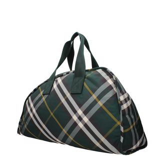 Burberry Mens Green Fabric Luggage And Travel Bag