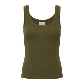 Gestuz &Auml;rmellose Oberteile - - Tops - Damen - Gr&uuml;n - L