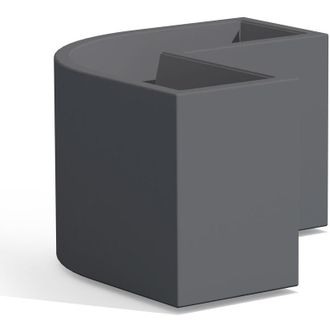 Monacis Jardinière angulaire en résine 80X80X35 CM mod. Flowerpot Angulaire Gris