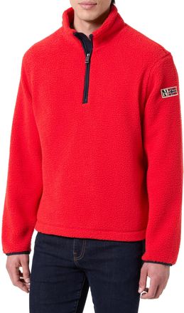 Napapijri Treser Half-Zip Kragen Fleece Red, rot, XXXL