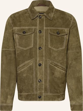 Windsor Windsor. Lederjacke gruen