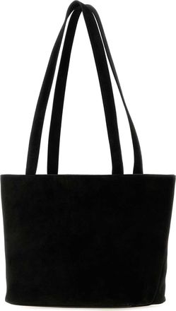 The Row Womens Black Suede Parker Shoulder Bag Blackans Borse A Mano