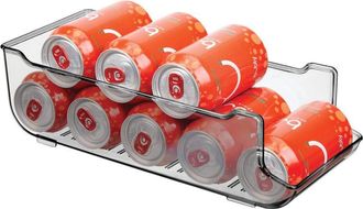 mDesign Dosenhalter für Kühlschrank und Küchenschrank - ideale Lebensmittel Aufbewahrungsbox für neun Dosen - praktischer Kühlschrank Organizer - rauchgrau