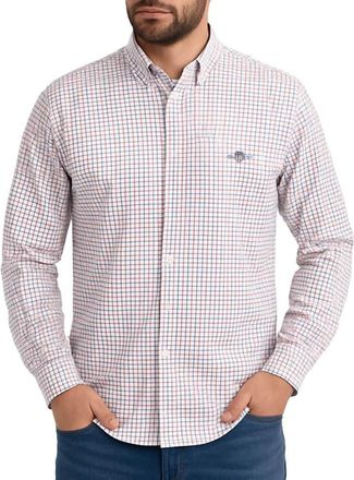 GANT Herren REG Classic POPLIN Micro Check Hemd, Rot, 4X-Large