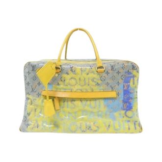 Louis Vuitton unisex, Pre-owned, Jaune, Taille: ONE Size Sac Boston Monogram Pulp Pre-owned