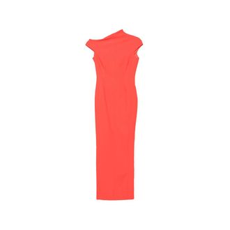 Solace London Arion High-neck Cap-sleeve Maxi Dress
