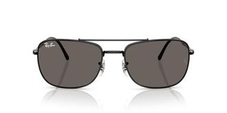 Ray-Ban Lunettes de soleil rectangulaires Rb3755, Noir/gris fonc&eacute;, 62 mm