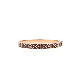 Tory Burch Femme, Accessoires, Brun, Taille: M Bracelet à charnière Monogram Miller Stud