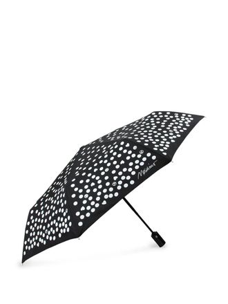 Moschino parapluie compact &agrave; pois - Noir