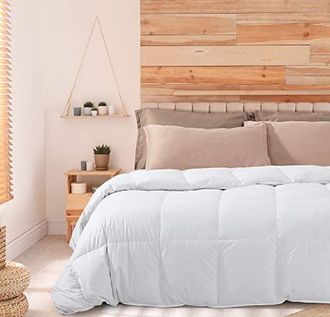 Zenoni & Colombi Couette en Duvet doie, 100% Plumes Couette diver Chaude, 5 Points de Chaleur Édredon Lit 2 Personnes, Doublure 100% Coton Made in Italy (240x220cm)