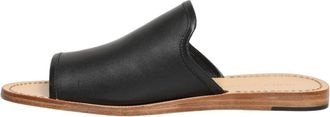 Dolce & Gabbana Femme, Chaussures, Noir, Taille: 44 EU Tongs en cuir de veau